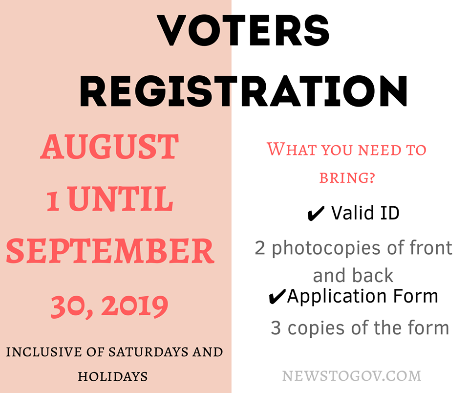 Things to Know about Voter's Registration this August 1 - News-to-gov