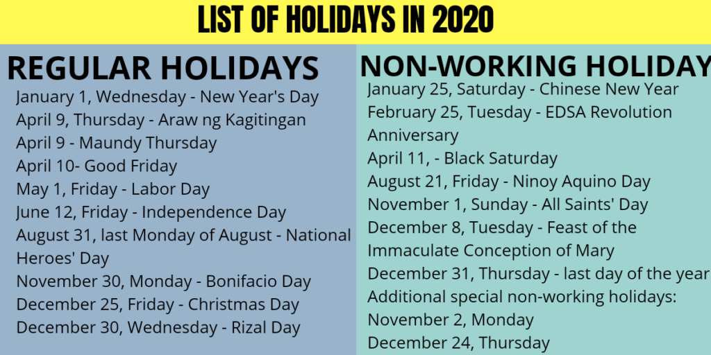 Philippine Public Holidays 2020 Your Guide 2023 Toyota 4runner PELAJARAN Philippine Public Holidays 2020 Your Guide 2023 Toyota 4runner PELAJARAN