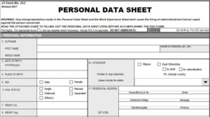 PDS Form Personal Data Sheet Download (PDF and Excel) - NewsToGov