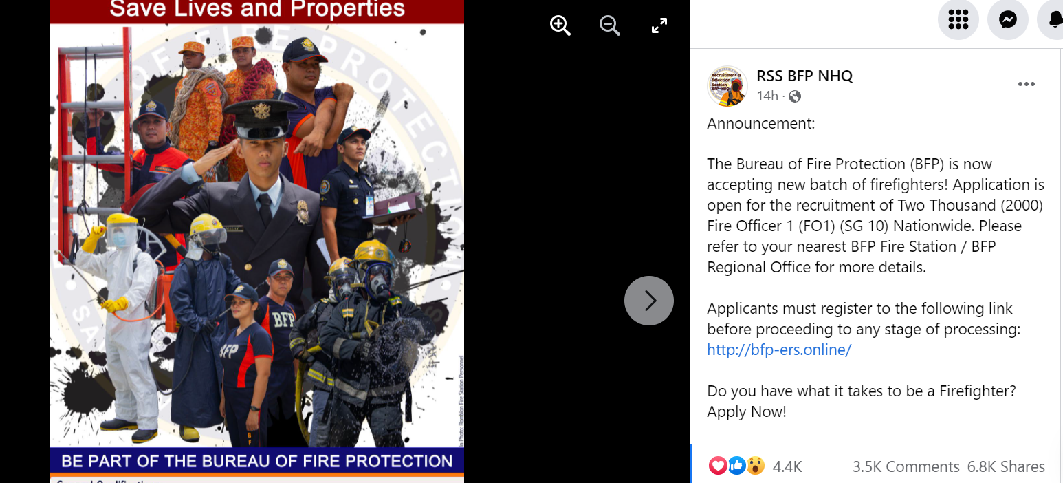 BFP hiring 2022: 2000 Fire Officer I recruitment nationwide - NewsToGov