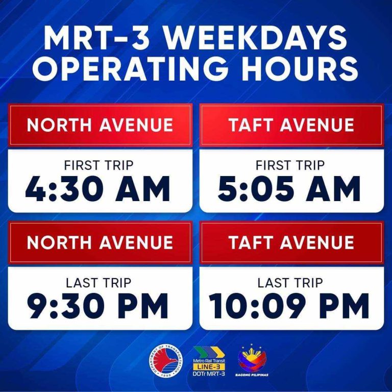 MRT Schedule 2024 and Operating Hours - NewsToGov