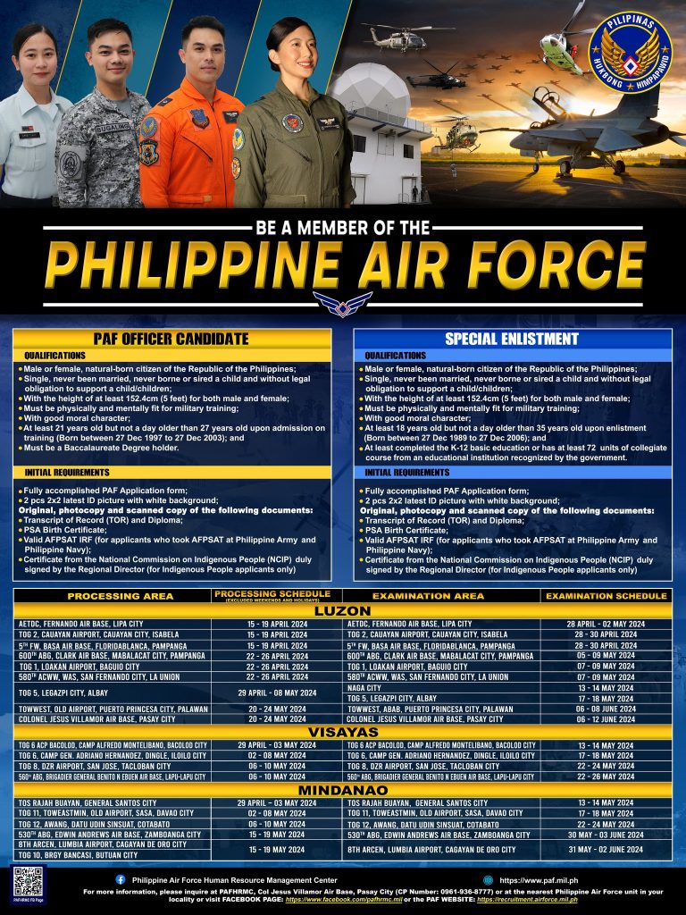 Philippine Air Force Examination 2024: PAF Exam Schedule - NewsToGov